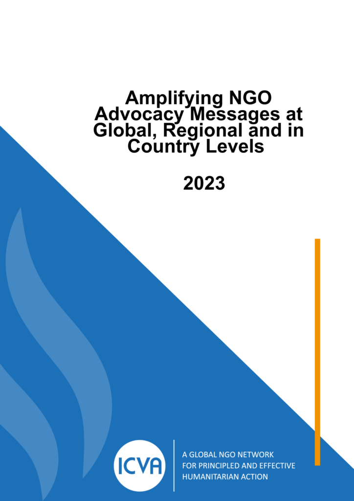 Amplifying NGO Advocacy Messages at Global, Regional and in Country ...
