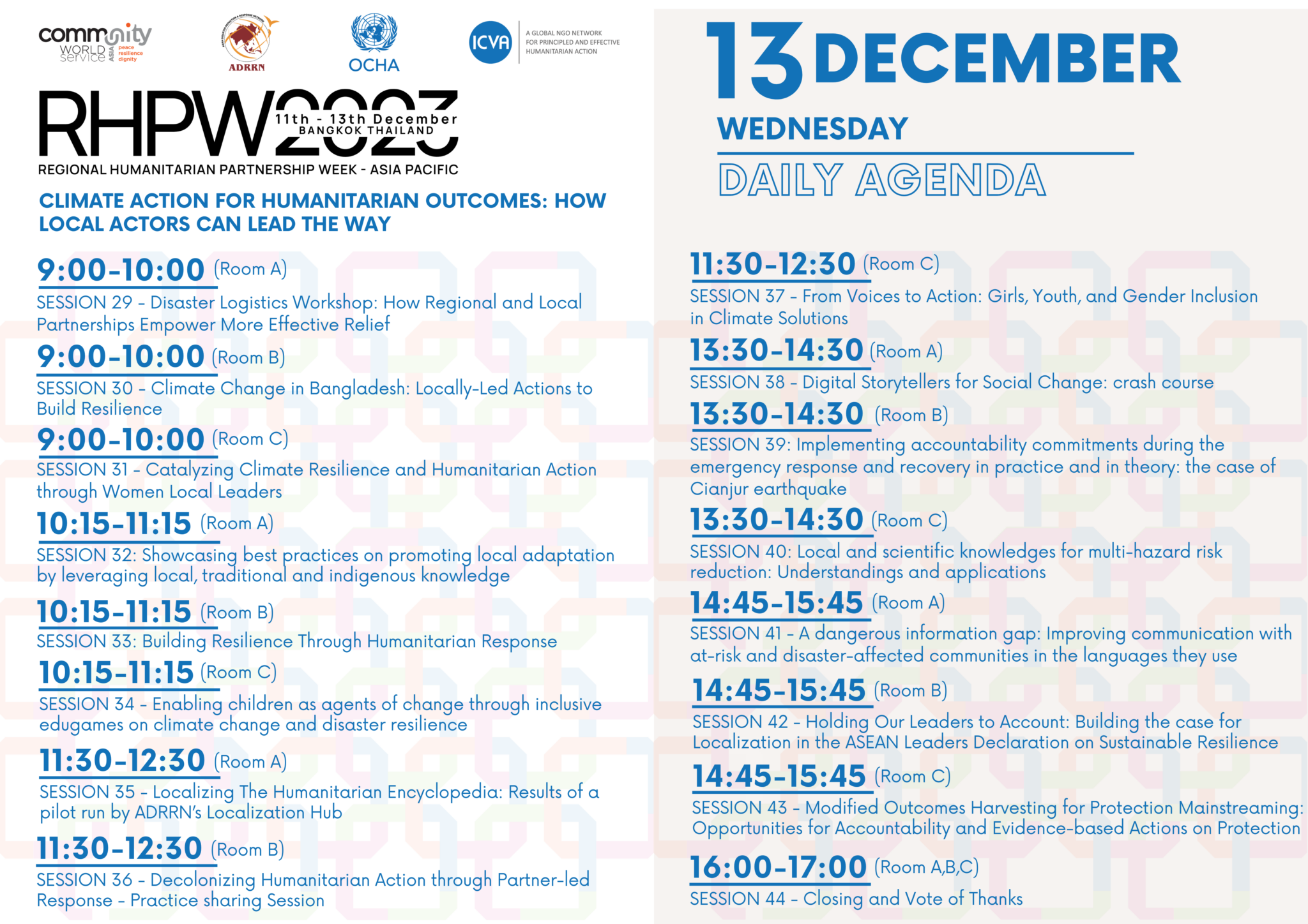 Regional Humanitarian Partnership Week - Asia Pacific 2023 - ICVA