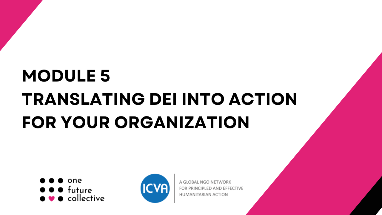 DEI Self paced course - ICVA