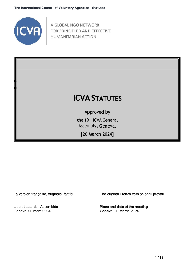 About ICVA - ICVA