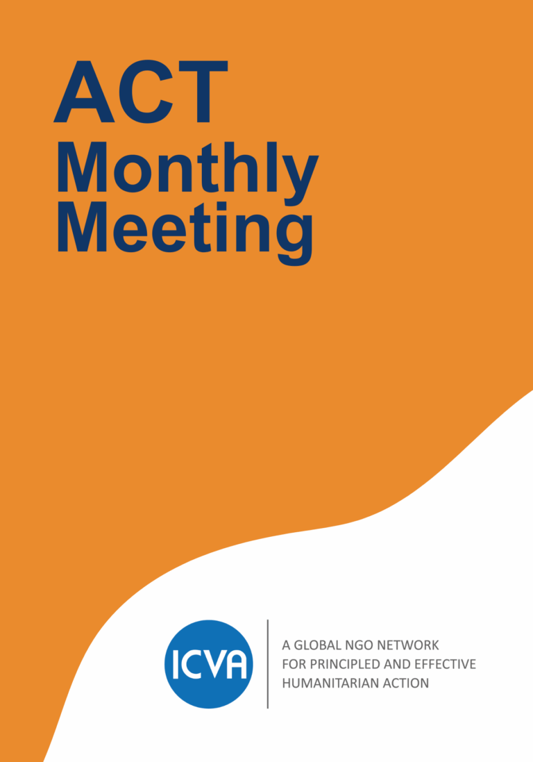 ACT Monthly Meeting - ICVA