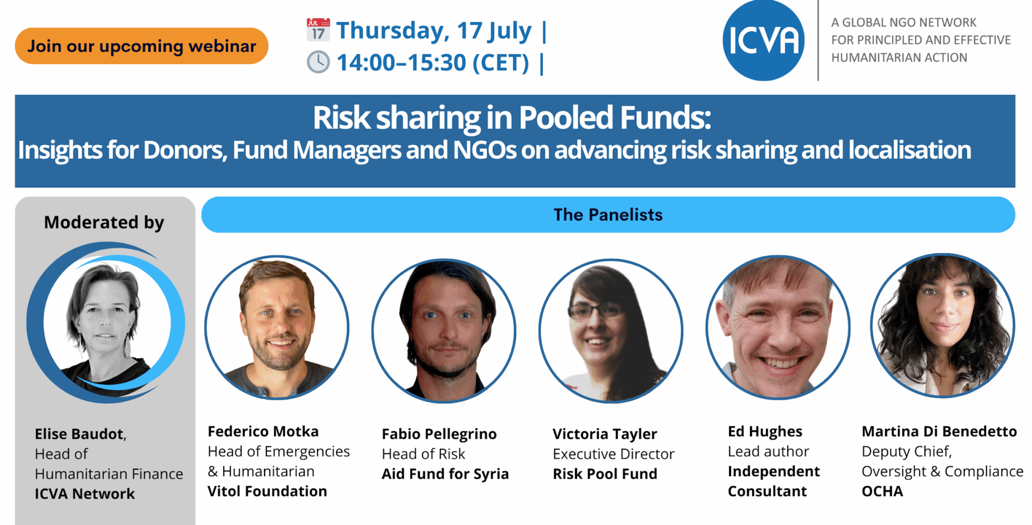 Webinar - Risk sharing in pooled funds for locally led response - ICVA