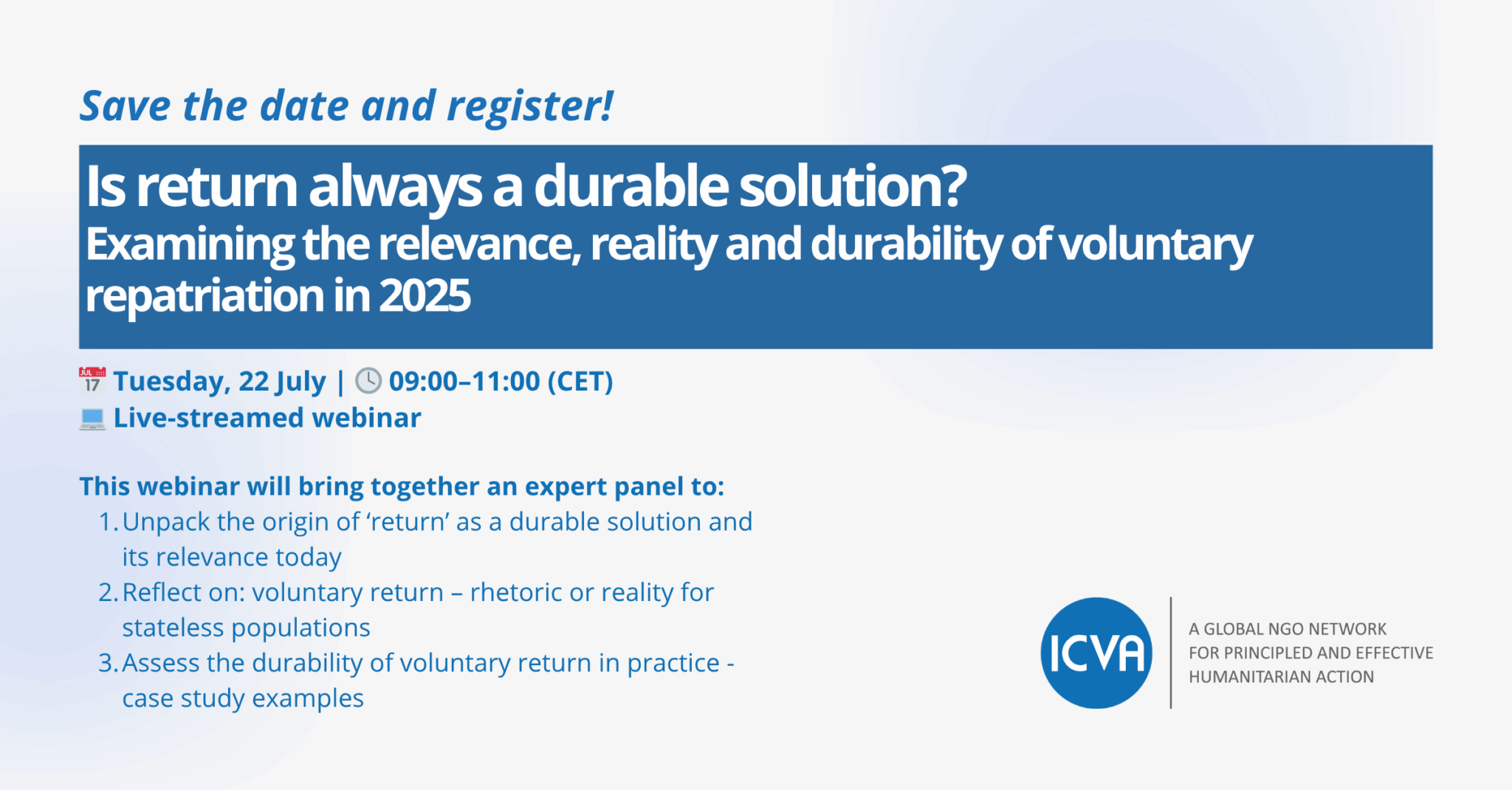 ICVA Webinar: Is return always a durable solution? - ICVA